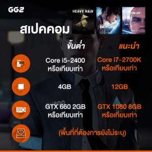 สเปคคอมที่ต้องการของ 3 เกมจาก Quantic Dream บน Epic Store - GG2